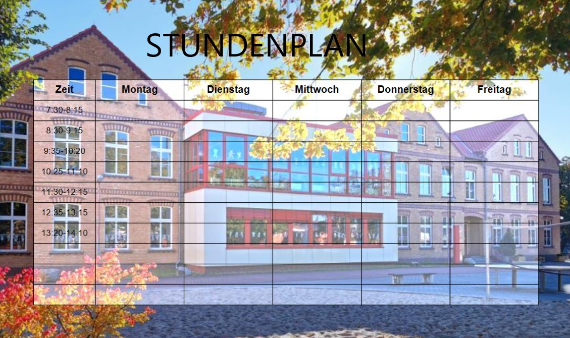 Stundenpläne – Pestalozzi Grundschule Großräschen